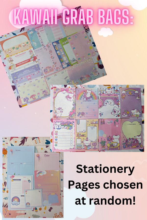 Kawaii Stationery Grab Bags! – Starlight Glitter Notes